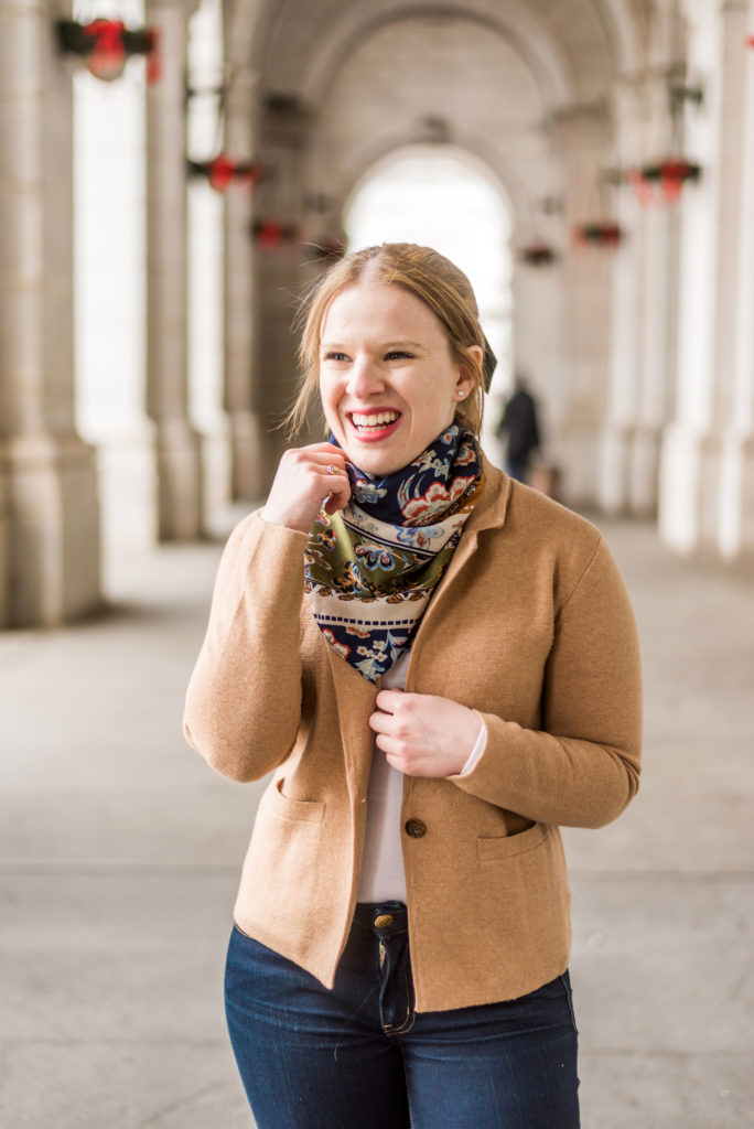 How to Wear a Scarf with a Blazer | Something Good | A Style Blog